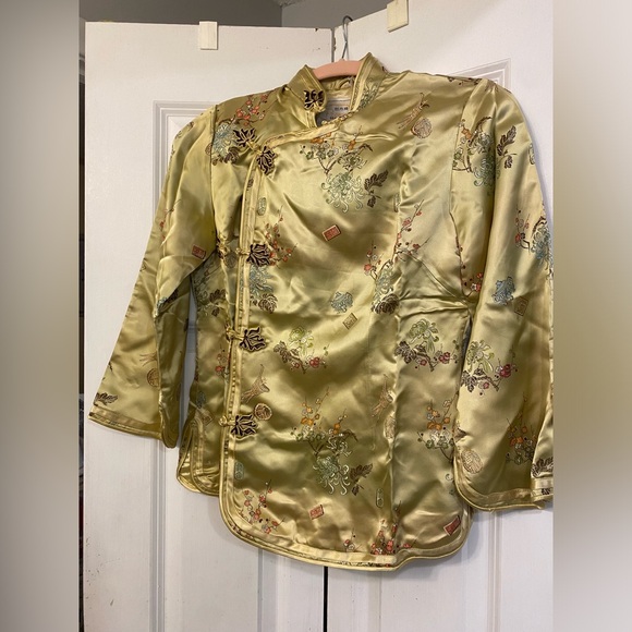 Vintage | Jackets & Coats | Vintage Peony Traditional Chinese Mandarin ...